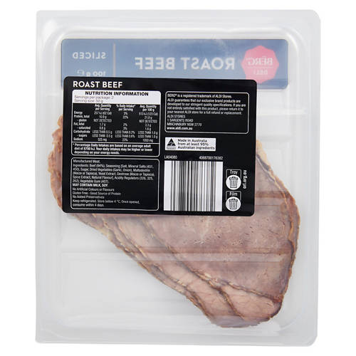 Roast Beef Sliced 100g